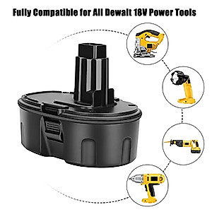 Leisuda 2Pack 4.5Ah 18V DC9098 DC9096 Battery Replacement for Dewalt 18V Battery, Compatible for Dewalt 18V Battery XRP DC9098 DC9096 DC9099 DW9095 DW9096 DW9098 DW9099 DE9038 Cordless Drill