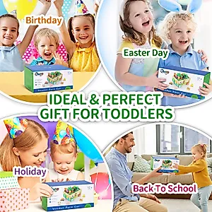 KMTJT Montessori Wooden Toddler Toys for 1 2 3 Years Old Boys Girls, Shape Sorting Toys First Birthday Gifts for 1-2 Years, Wood Animal Farm Car Preschool Educational Fine Motor Skills Toy