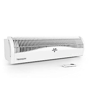 Vornado TRANSOM Window Fan with 4 Speeds, Remote Control, Reversible Exhaust Mode, Weather Resistant Case, Whole Room, Ice White