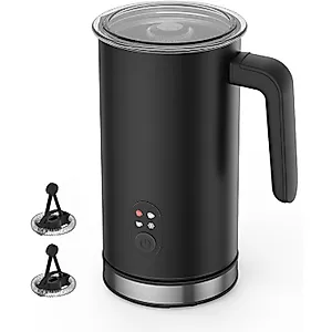 RATRSO Milk Frother, Electric Milk Steamer, Hot and Cold Foam Maker, Automatic Milk Warmer, Silent Operation for Coffee, Latte, Cappuccino, Hot Chocolate