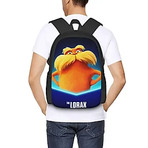 NALCKA The Anime Lorax Backpack Large Capacity Leisure Travel Backpack Book Bag Outgoing Daypack 12.5x5.5x16.5 inch