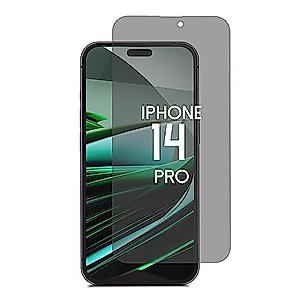 ANBAC Compatible for Apple iPhone 14Pro Blue Light Blocking Screen Protector Privacy Tempered Glass 6.1" with Alignment Tool Kit [1 Pack] - Cell Phone Blackout Tinted Private Screen Protector / Anti-Fingerprint / Scratch Resistant / Case Friendly