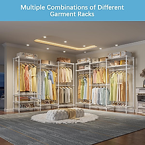 VIPEK V5i Garment Rack Heavy Duty Clothes Rack, Freestanding Closet Wardrobe Clothing Rack, White