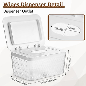 2 Pieces Wipes Dispenser Baby Wipe Holder Case Dustproof Wipes Box Wipes Container with Lid Keep Diaper Wipes Fresh