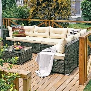 DFXSZ Summer Retro Outdoor Throw Pillow Covers 18x18 Inch Set of 4 Welcome to Our Porch Sign and Breathe Letter Decor Pillow Covers for Swing Garden Hammock Chair Sofa