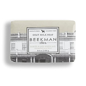 Beekman 1802 Goat Milk Soap Bar, Honey & Oats - 9 oz - Nourishes, Moisturizes & Hydrates the Body - Good for Sensitive Skin - Cruelty Free
