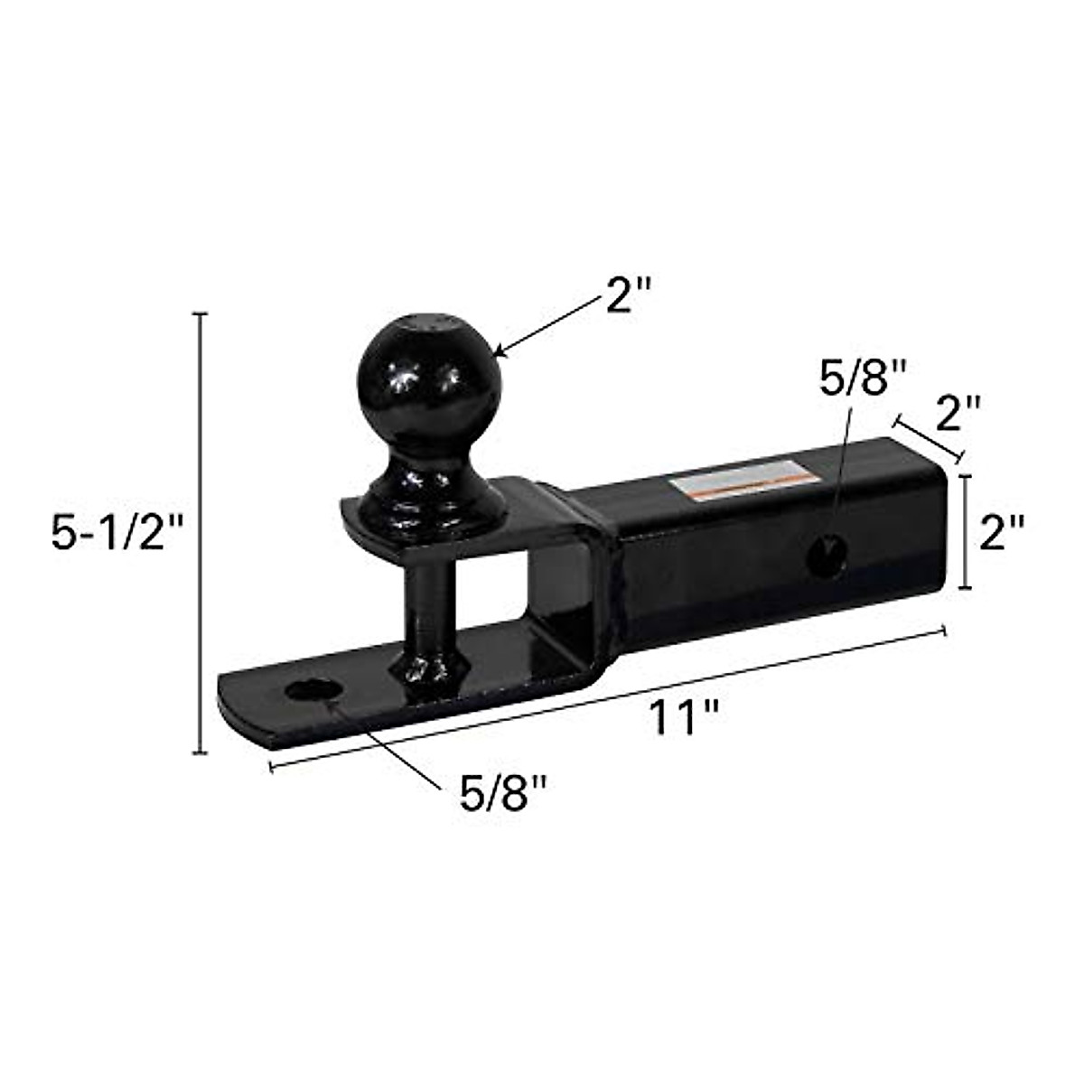 Extreme Max 5001.1383 3-in-1 ATV Ball Mount with 2" Ball - 2" Shank