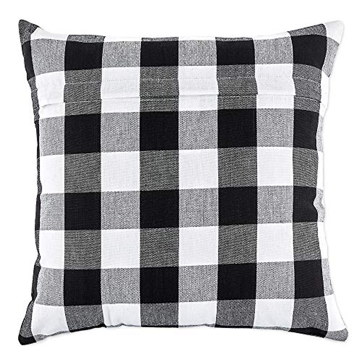 DII 100% Cotton Buffalo Check Pillow Cover Set, Black, 20x20, 2 Piece