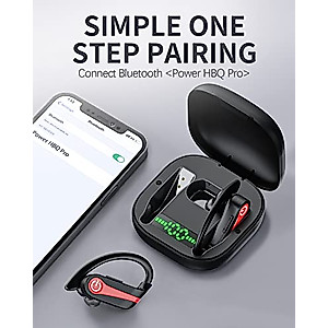 GOSCIEN Ear Buds Wireless Bluetooth Earbuds 50Hrs Playtime Bluetooth 5.1 with Wireless Charging Case IPX7 Waterproof Wireless Bluetooth Earphones with Earhook for Sports