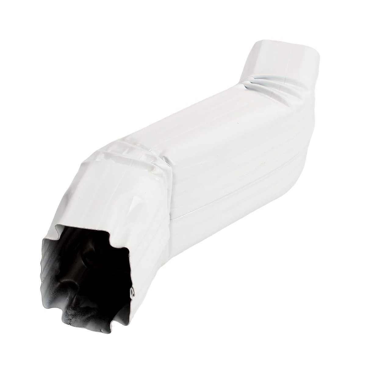 Gutter Downspout OFFSET White (Gloss) Aluminum gutter downspout elbow extensions. (2X3 A-Style)