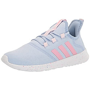 adidas Cloudfoam Pure 2.0 Running Shoe, Blue Dawn/Beam Pink/Clear Pink, 4 US Unisex Big Kid