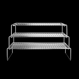 LANEJOY 3-Tier Stackable Cooling Racks for Cooking and Baking Stainless Steel Wire Cooling rack Oven & Dishwasher Safe (15 * 10 * 3 inch LYW02A)