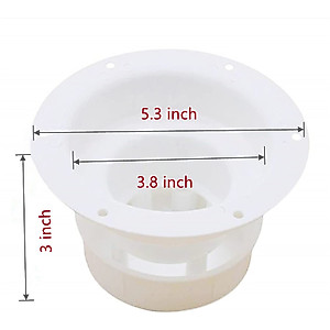 HOMEE RV Plumbing Vent Cap, Sewer Vent Cap, Plastic Roof Cover for Trailer Camper 1 to 2 3/8 Inch- White