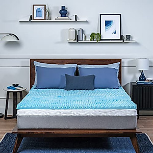 Sure2Sleep Twin Size, 2-Inch, 5-Zone Gel Swirl Memory Foam Mattress Topper Made in USA.