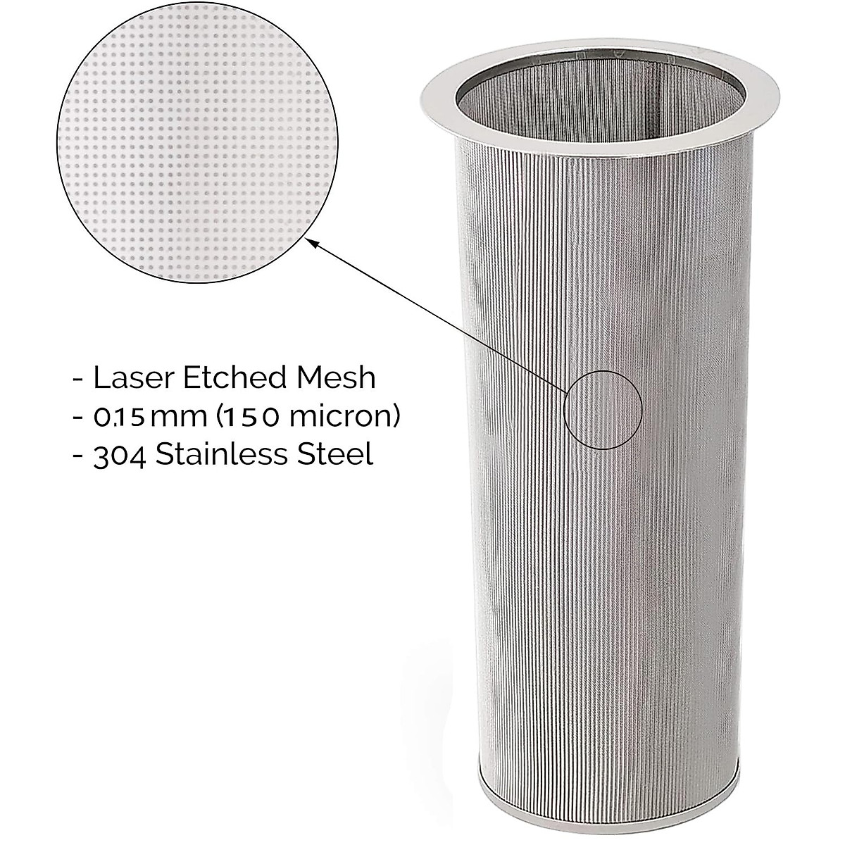 Cold Brew Coffee Filter for 1 Gallon Mason Jars, Made with Stainless Steel, Fine Mesh Filter for Large Batch Cold Brewing, 1 Gallon Mason Jar Filter Crafted to Make Iced Coffee & Tea and Sun