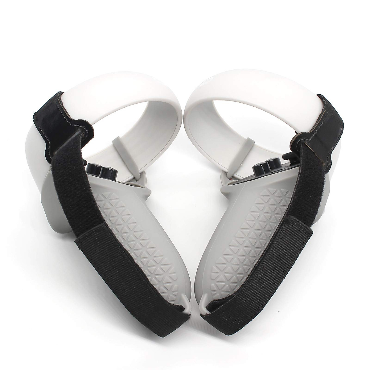 HIJIAO Knuckle Strap & Controller Grip Skin for Oculus Quest 2 (Gray)