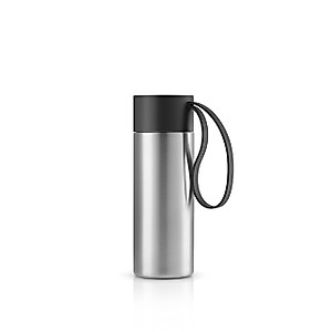 EVA SOLO 567467 Stainless Steel Insulated Mug 350 ml, Black, 20,7 x 7,8 x 7,8 cm | Danish Design, Functionality & Quality |