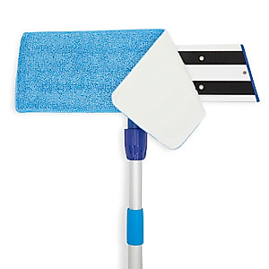 Juvale 10 Pack Microfiber Mop Pads - Reusable & Washable Flat Mop Heads for Hardwood Floors & Cleaning - 16.5 Inch Blue Replacement Pads