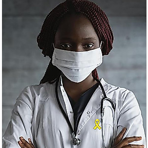 12/25/50/100 pieces Metal Yellow Ribbon Pin Awareness Ribbon Pin Bone Cancer Awareness Support Campaign Charity Donation Event Gift Accessories Brooch (25)