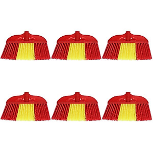Mobestech 6pcs Broom Head Sweeping Brush Heads Pooter Sweeper Head Broom Replacement Head Brooms Broom Outdoor Broom Accessories Broom Parts Plastic Household Barre Red