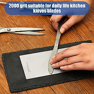 3 Pieces Diamond Sharpening Stone Diamond Knife Sharpener Plate Honing Whetstone for Kitchen Sharpening Dull, Blunt or Tired Edges (1000/2000/ 3000 Grit)