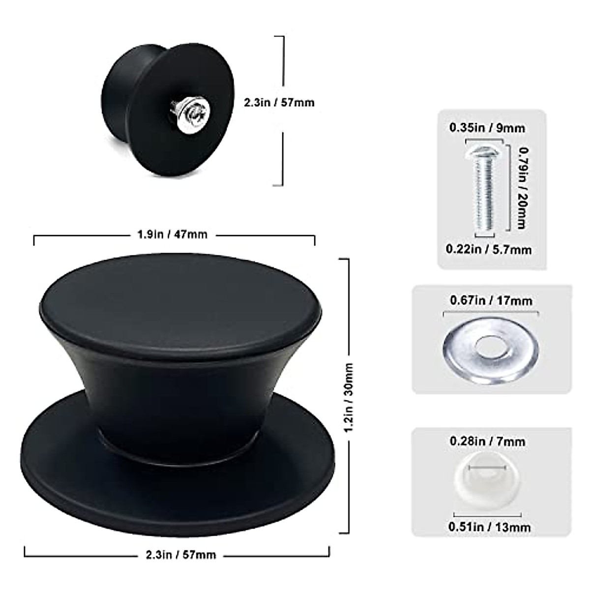 2 Pcs Universal Silicone Pot, Pan Lid Replacement Knob, Compatible with rival Crockpot Replacement Parts Heat Resistant Pan Lid Holding Handles, Dishwasher Safe, Free BPA