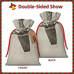 World War 2 Aircraft Airplanechristmas Drawstring Gift Bag, Linen Drawstring Gift Bag, Reusable Drawstring Gift Bag, Used For Christmas, Birthday, Wedding Supplies