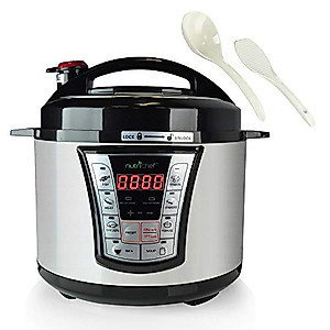 NutriChef Electric Pressure 5 Quart Programmable Multi-Cooker with Digital Display | R Accessory, 5 Qt Capacity, Stainless Steel