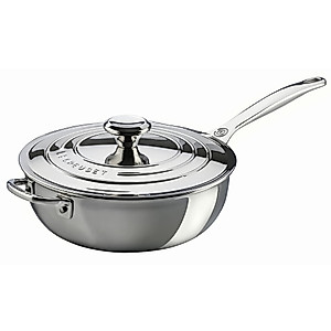 Le Creuset Tri-Ply Stainless Steel 3.5 Quart Saucier Pan