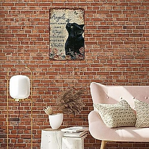 CAEJCCL 5D Diamond Art Angels Don't Always Have Wings Sometimes They Have Whiskers Diamonds Art Painting Kits for Adults DIY Paint by Number for Home Recreation and Wall Decoration 12x16 Inches