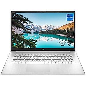 HP 17 Laptop, 17.3'' HD+ Touchscreen, Intel Core i7-1165G7 Processor, 32GB DDR4 RAM, 1TB PCIe SSD + 1TB HDD, Backlit Keyboard, HDMI, Windows 11 Home, Silver