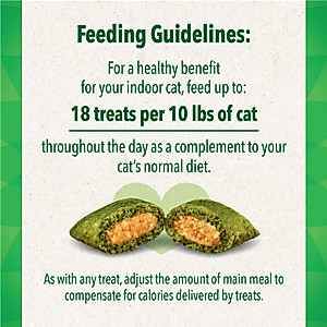 FELINE GREENIES SMARTBITES HEALTHY INDOOR Natural Treats for Cats, Chicken Flavor, 4.6 oz. Pouch