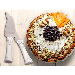 Heart and Cross Stainless Steel Wedding Cake Server Set Reception New