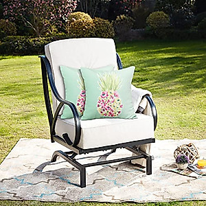 Mary Hatch Outdoor Decorative Pillow Covers Waterproof 18x18 inches 2 Pack Summer Throw Cushion Covers with Pineapple Pattern Pillow Cases for Garden Patio Furniture Couch, Turquoise