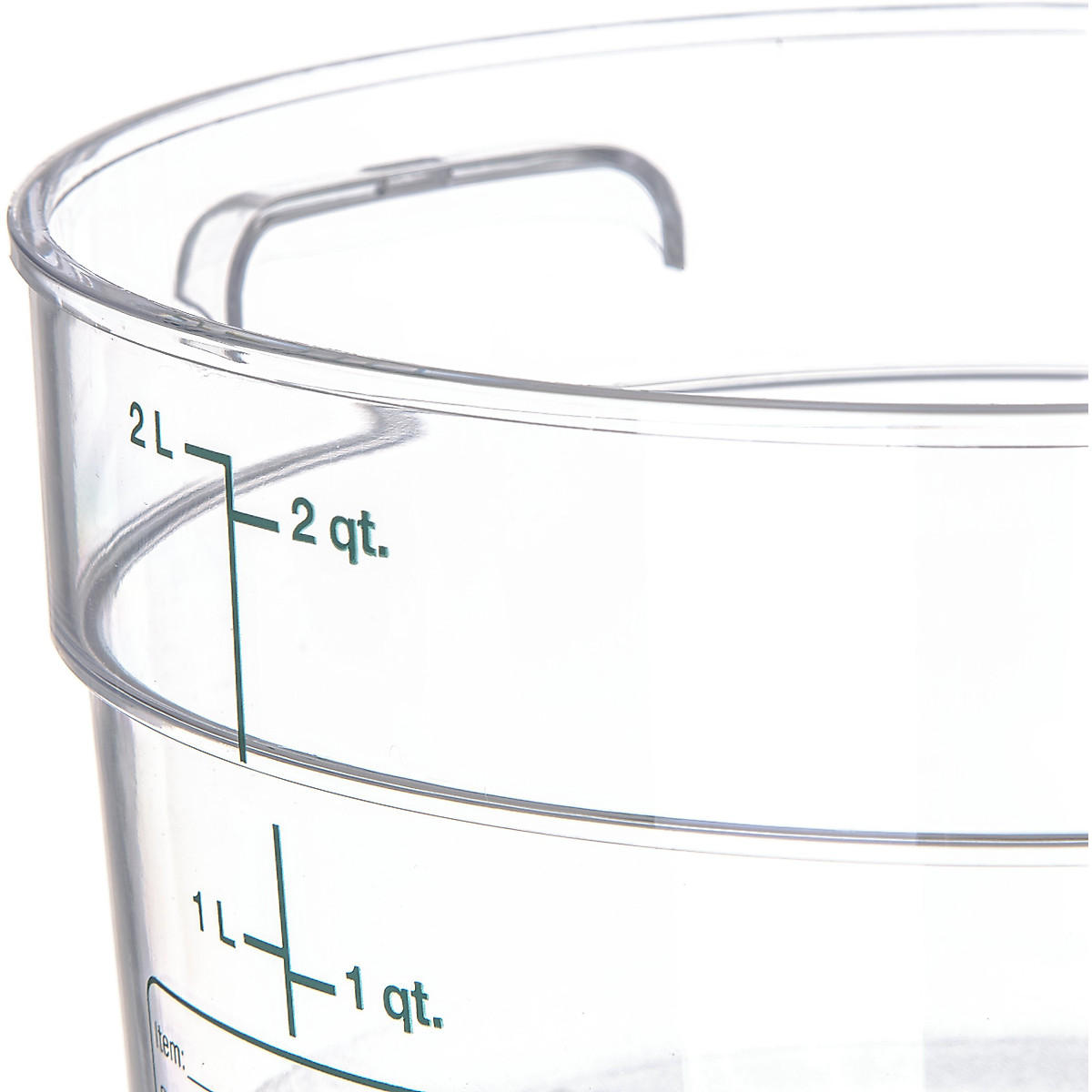 Carlisle FoodService Products Storplus Round Food Storage Container with Stackable Design for Catering, Buffets, Restaurants, Polycarbonate (Pc), 2 Quart, Clear, (Pack of 12)