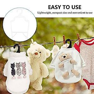 ULTECHNOVO Pet Clothes Hangers Small Dog Clothes Hangers PP Storage Hangers Pet Supplies 10pcs