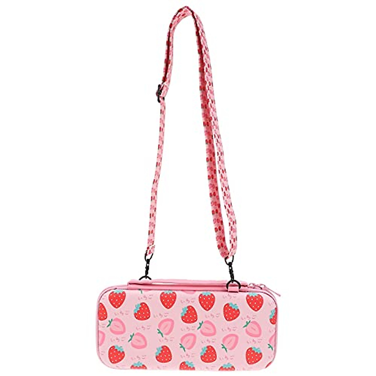 SOLUSTRE Carry Case for Switch Lite Console Fruit Design Cross- body Bag Joystick Portable Cover Cases Game Console Bag Crossbody Handbag for Switch Lite Red