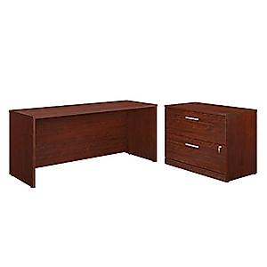 OfficeWorks by Sauder Affirm 72 X 24 Shell & LAT Ste, L: 71.10" x W: 23.47" x H: 29.29", Classic Cherry Finish