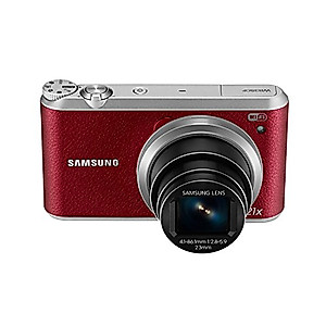 Samsung WB350F 16.2MP CMOS Smart WiFi & NFC Digital Camera with 21x Optical Zoom, 3.0" Touch Screen LCD and 1080p HD Video (Red)