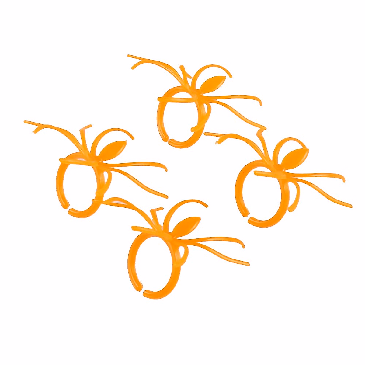 Crazy Night Halloween Spider Rings Plastic Cupcake Topper Halloween Party Favors -144 pcs (Multicolored)