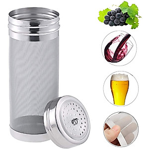 Beer Dry Hopper Filter,300 Micron Mesh Stainless Steel Hop StrainerCartridge,Homebrew Hops Beer & Tea Kettle Brew Filter by Fashionclubs(18cm x 7cm)
