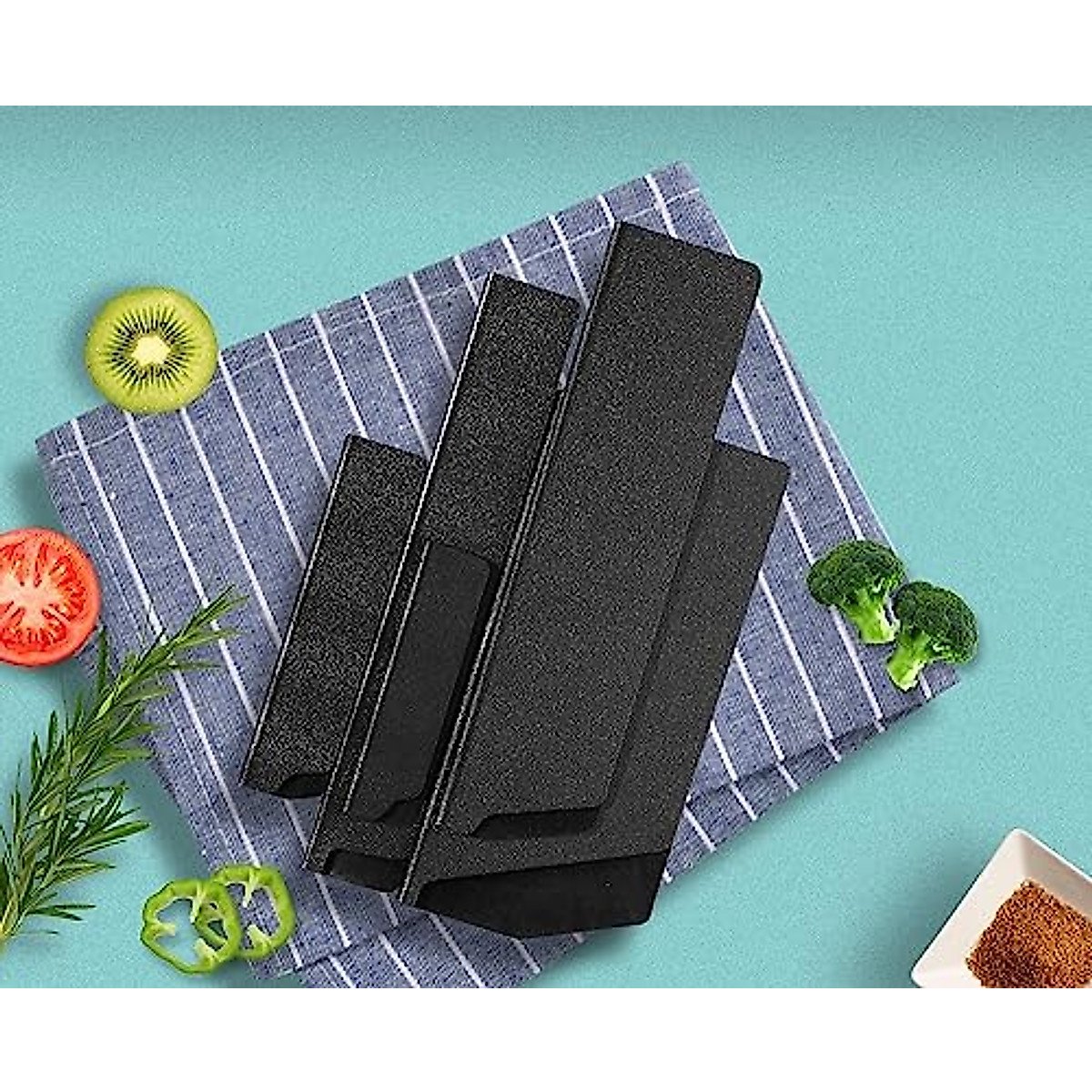 Knife Sheath, Chef Knife Edge Guard, Universal Kitchen Knife Blade Covers, BPA-Free Knife Case, Abrasion Resistant Felt Lined Knife Cover Sleeves Knife Protectors