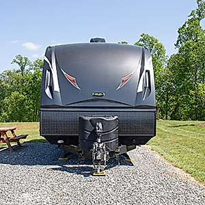 Camco RV Propane Tank Cover | Fits 20lb or 30lb Steel Double Tanks | Easy Access to Gas Valves and Changeover Valves | Made of Heavy-Duty Polymer | (40558)