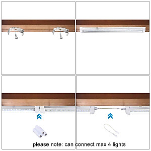GAYUSAN 10Pack 8Ft LED Shop Light Fixture,90W 10000 Lumens 5000K Daylight White, Clear Cover,V Shape T8 Integrated 8 Foot Led Tube Light for Cooler,Garage,Warehouse
