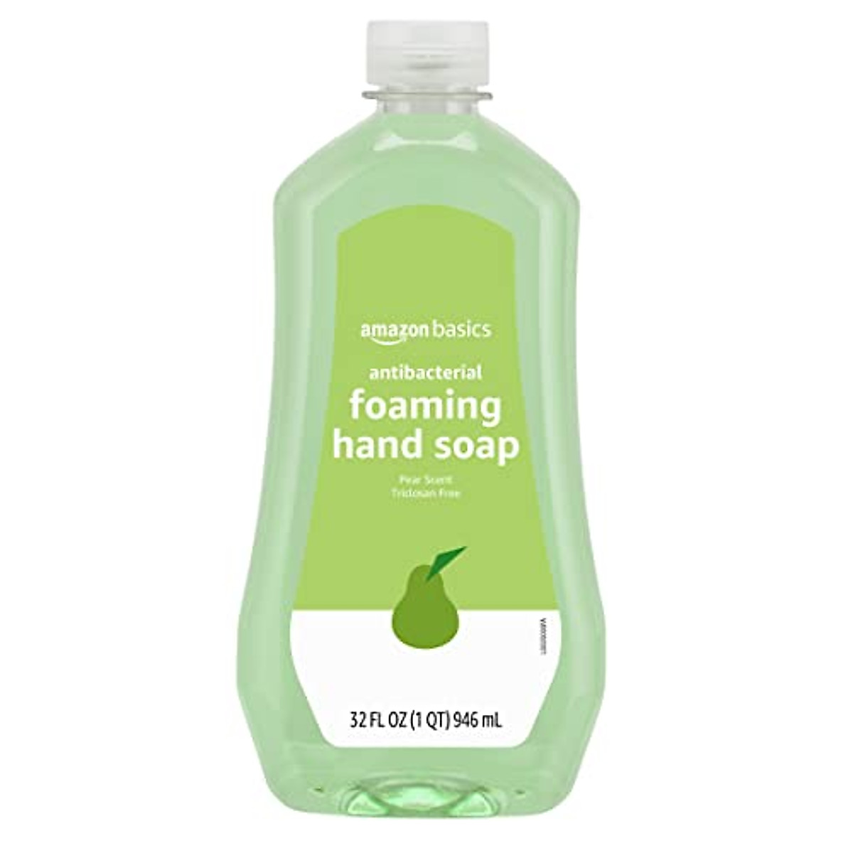 Amazon Basics Foaming Soap Refill, Pear Scent, Triclosan-Free, 32 Fl Oz (Pack of 2) (ONLY Fits Foaming Dispensers)