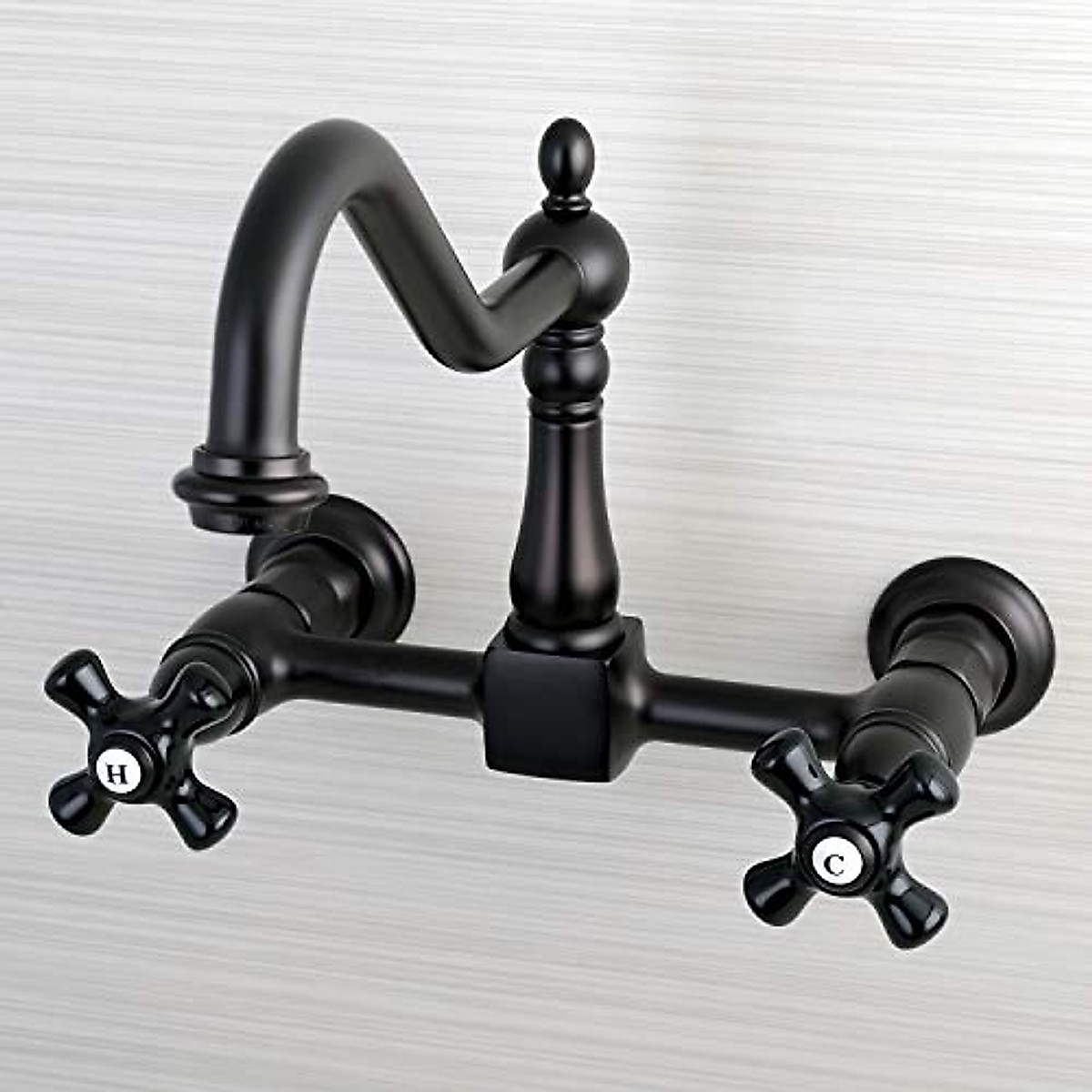 Kingston Brass KS1245PKX Duchess Bridge Kitchen Faucet, 9-7/16", Oil Rubbed Bronze