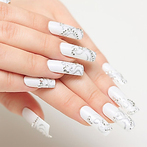 2000 Pieces Flat Back Gems Rhinestones 6 Sizes (1.5-6 Mm) Round Crystal Rhinestones with Pick up Tweezer and Rhinestones Picking Pen for Crafts Nail Clothes Shoes Bags DIY Art(Clear)