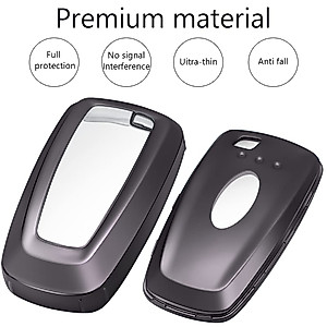 Lcyam Key Fob Cover Case Compatible with Ford 2022 2023 2024 F150 Maverick Tremor F250 Mustang EcoBoost GT Mach-e Explorer ST Bronco Escape EcoSport Lincoln Nautilus Car Key, Black