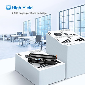 LxTek Compatible Toner Cartridge Replacement for Canon 128 CRG128 ImageCLASS D530 D550 MF4570dw MF4770n FaxPhone L190 L100 Printer Tray,4-Pack(Black)