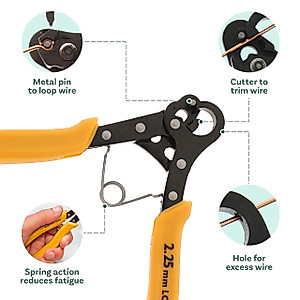 The Beadsmith 1-Step Looper Pliers, 2.25mm, 24-18g Craft Wire, Instantly Create Consistent Loops for Rosaries, Earrings, Bracelets, Necklaces and Wire Jewelry in One Step